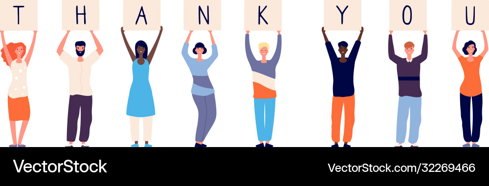 Thank You Celebration Crowd Royalty Free Vector Image