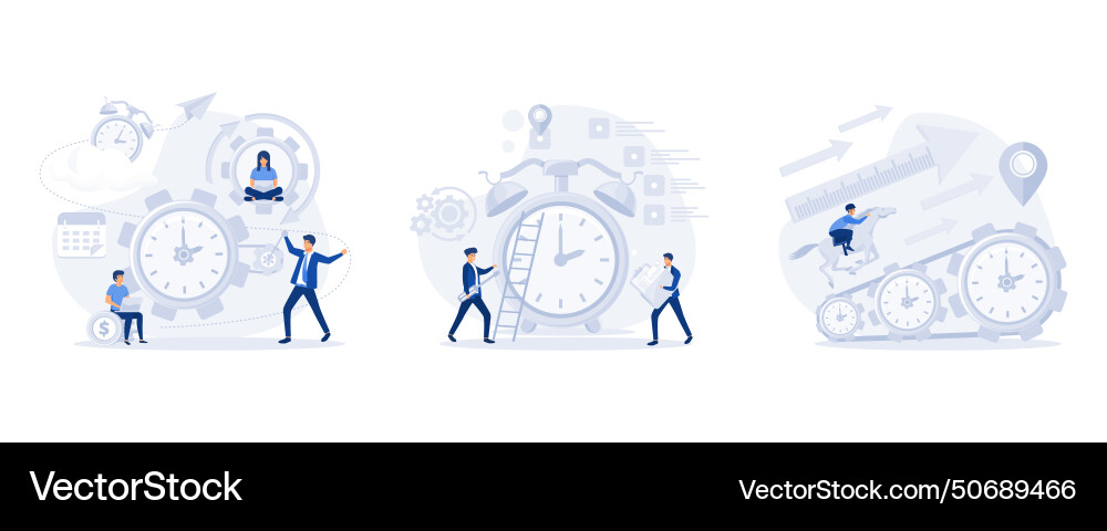 Time management control quick reaction awakening Vector Image