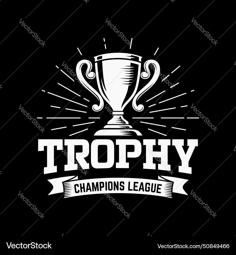 Trophy tournament badge logo design template Vector Image