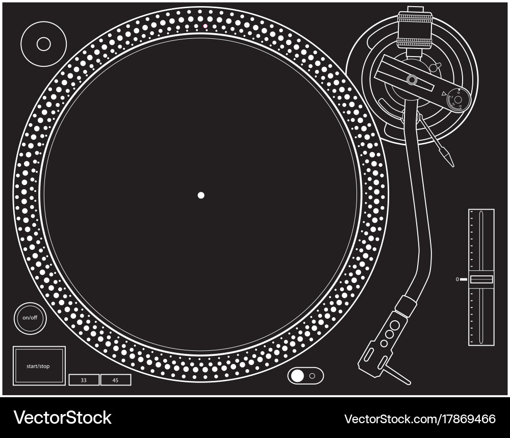 Turntable design Royalty Free Vector Image - VectorStock