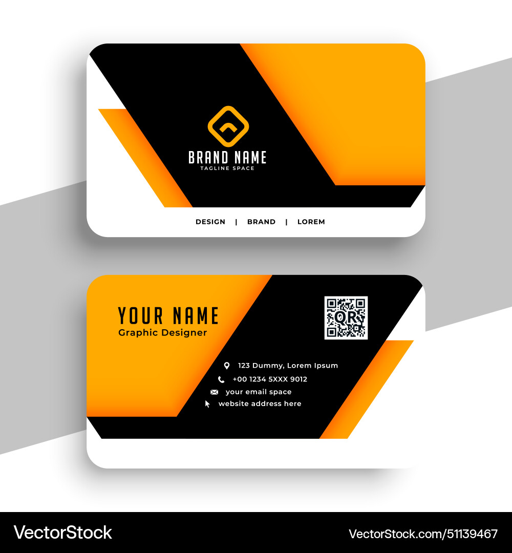 Abstract professional corporate identity card Vector Image