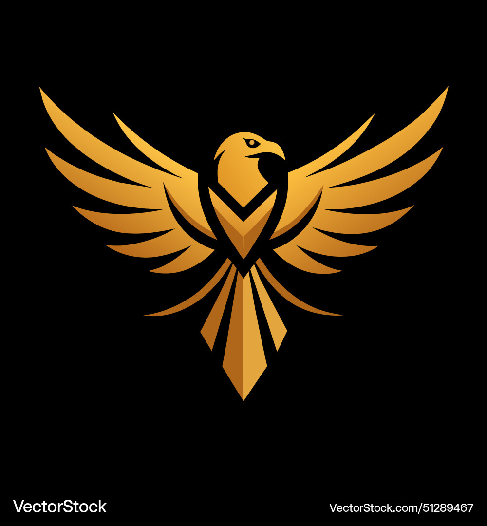 Black-golden-aura-unique-roring-flying-eagle-face Vector Image