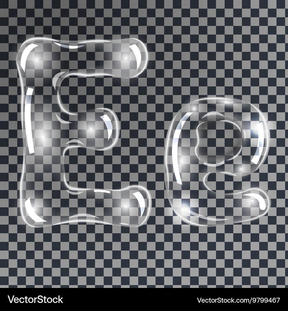 Bubbles letters e Royalty Free Vector Image - VectorStock