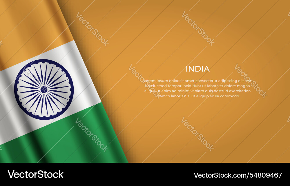 India flag with original color Royalty Free Vector Image