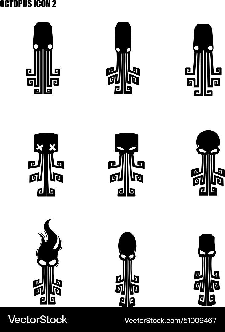 Octopus icon2 Royalty Free Vector Image - VectorStock