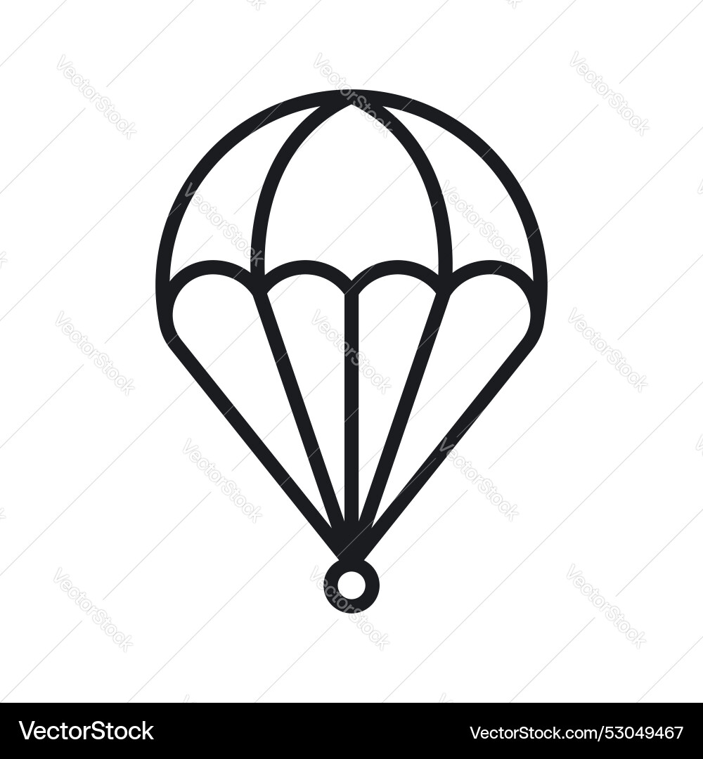 Parachute icon isolated on white background Vector Image