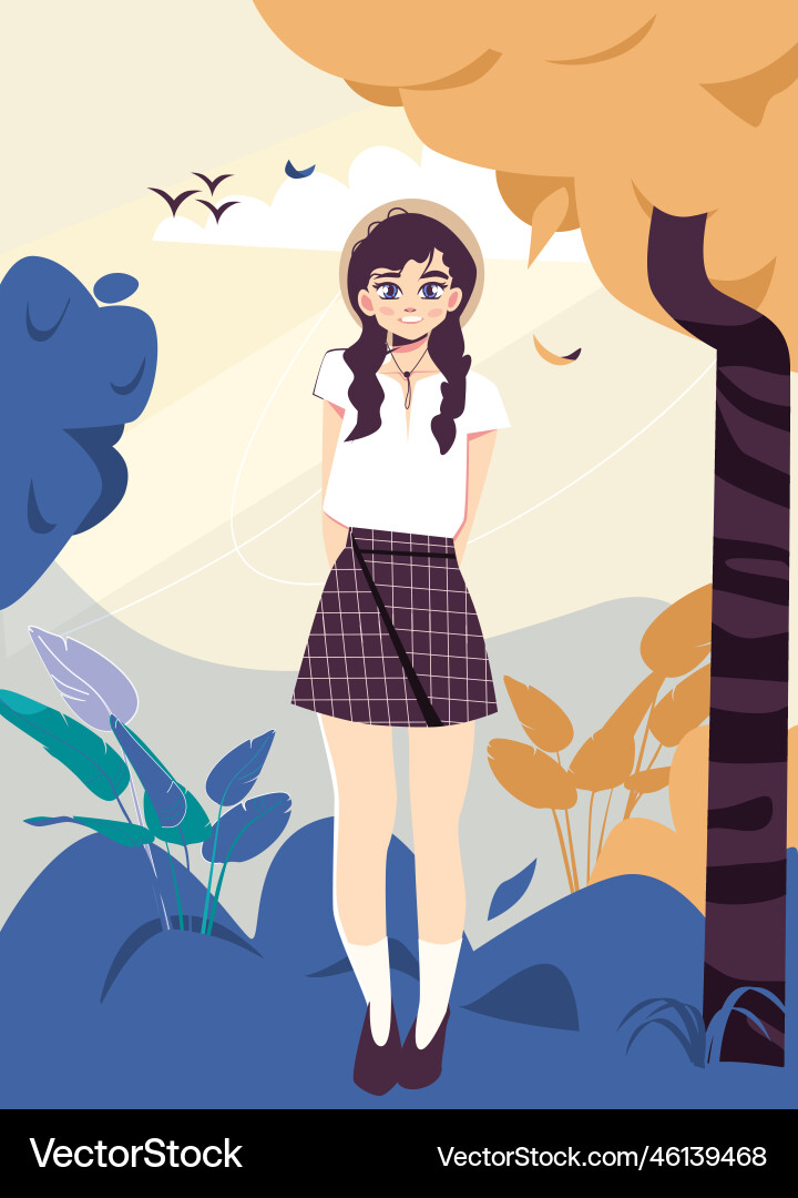 Anime girl Royalty Free Vector Image - VectorStock