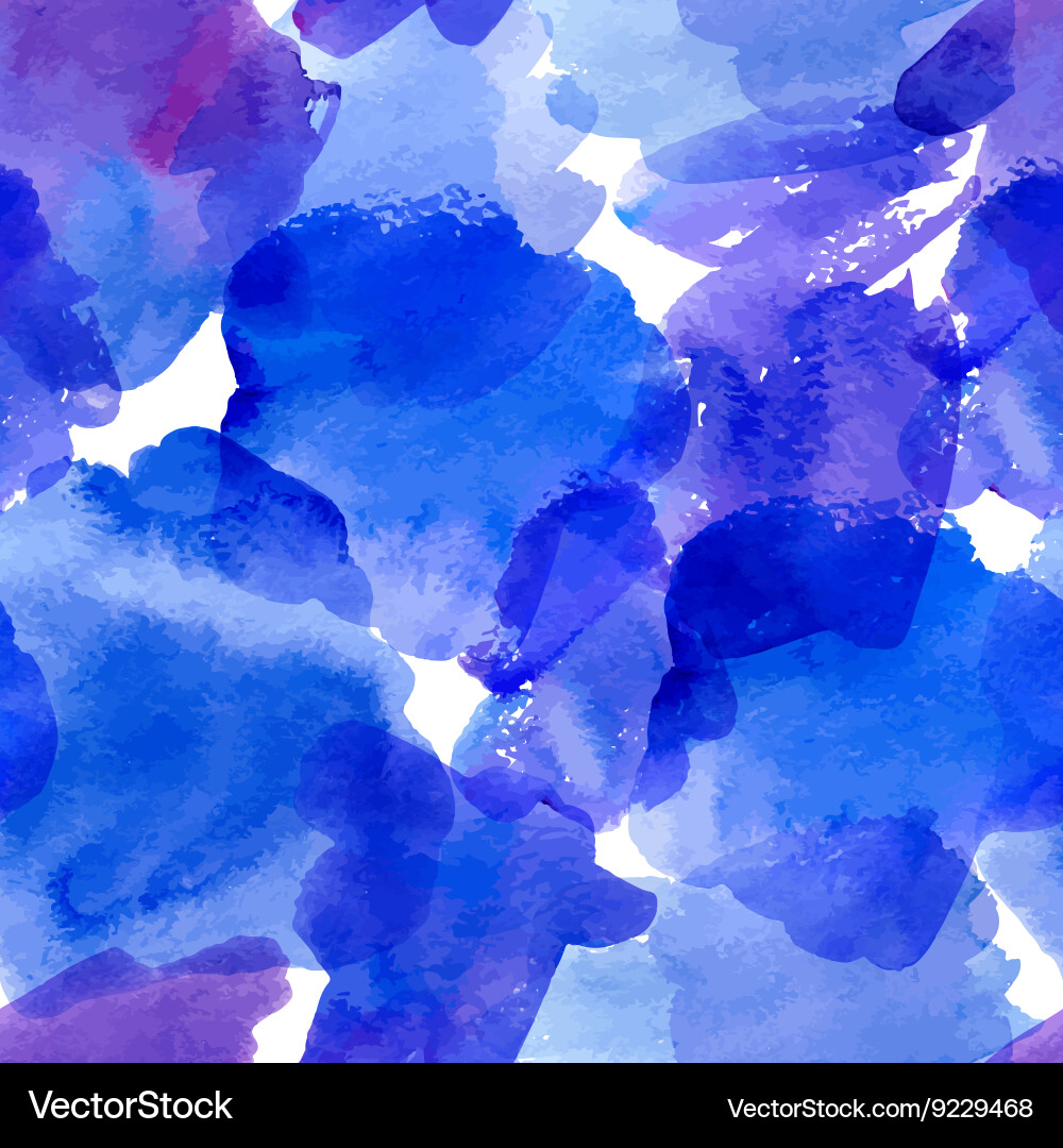 Blue Watercolor Stain Pattern Royalty Free Vector Image