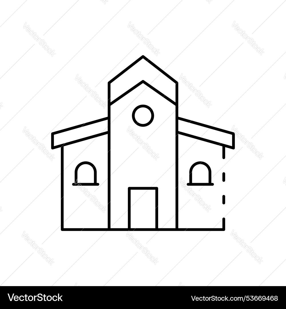 Condo icon outline style design isolated on white Vector Image