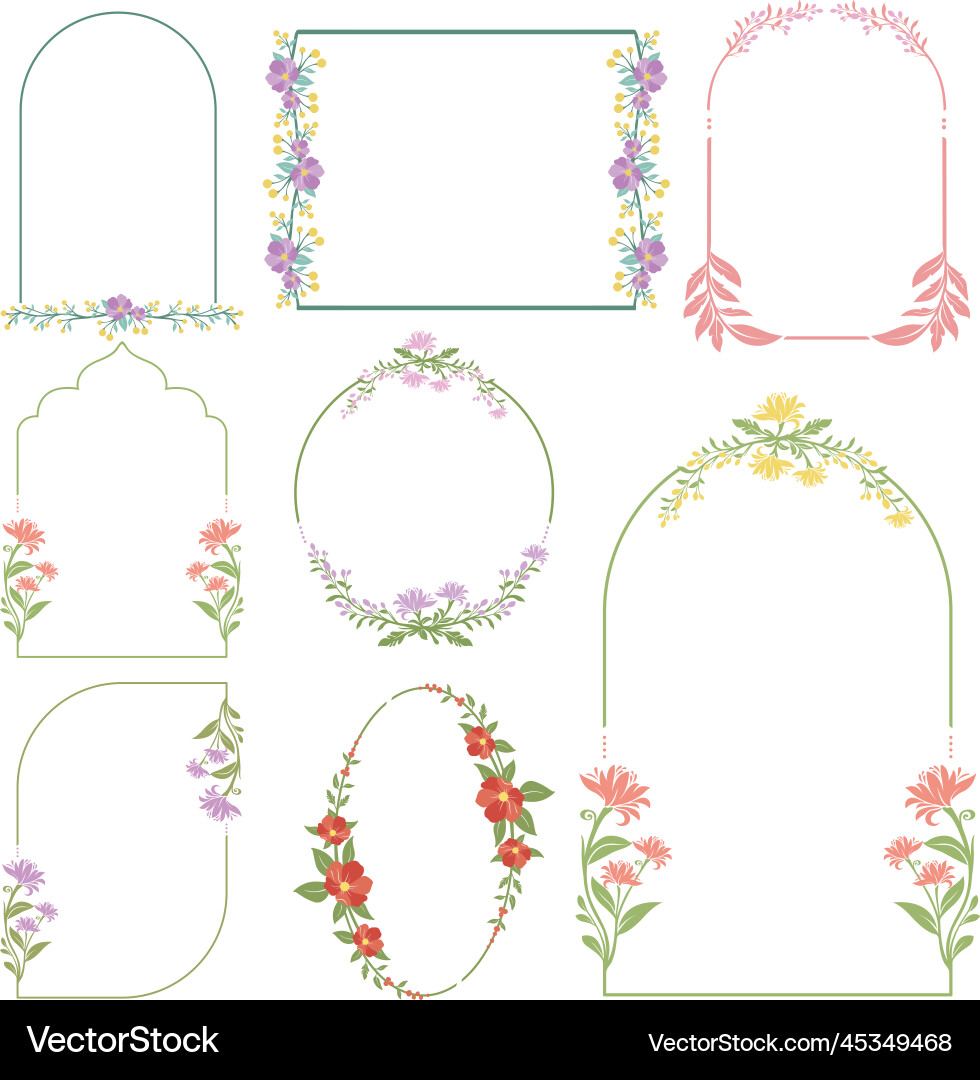 Floral Arch Frame Royalty Free Vector Image - VectorStock