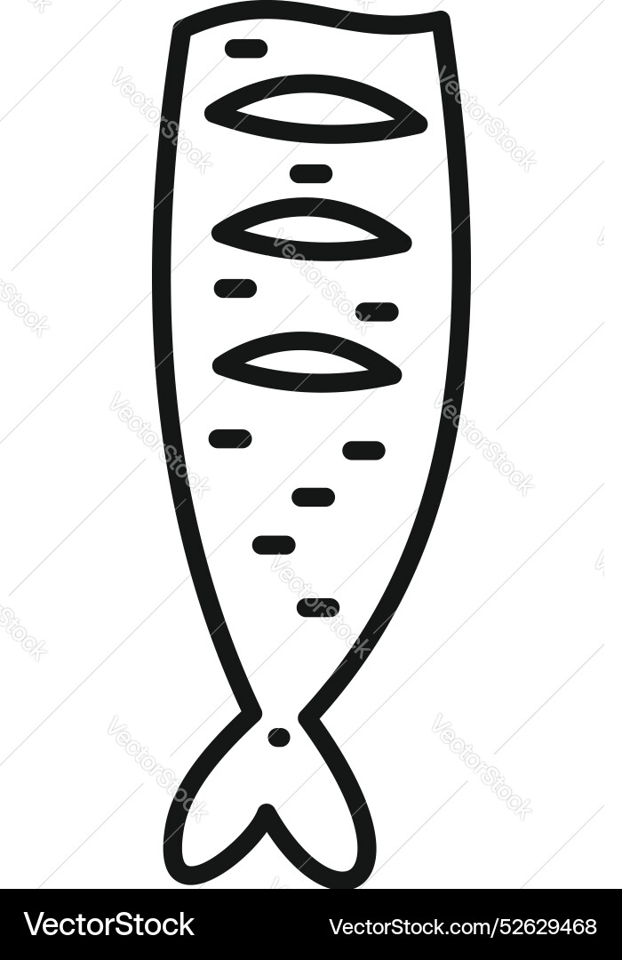 Grilled fish icon showing seafood restaurant Vector Image