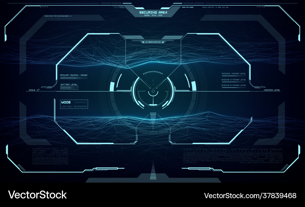 Hud futuristic screen interface target aim control