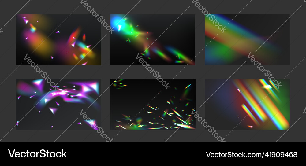 Light effect diamond prism flare collection glare Vector Image