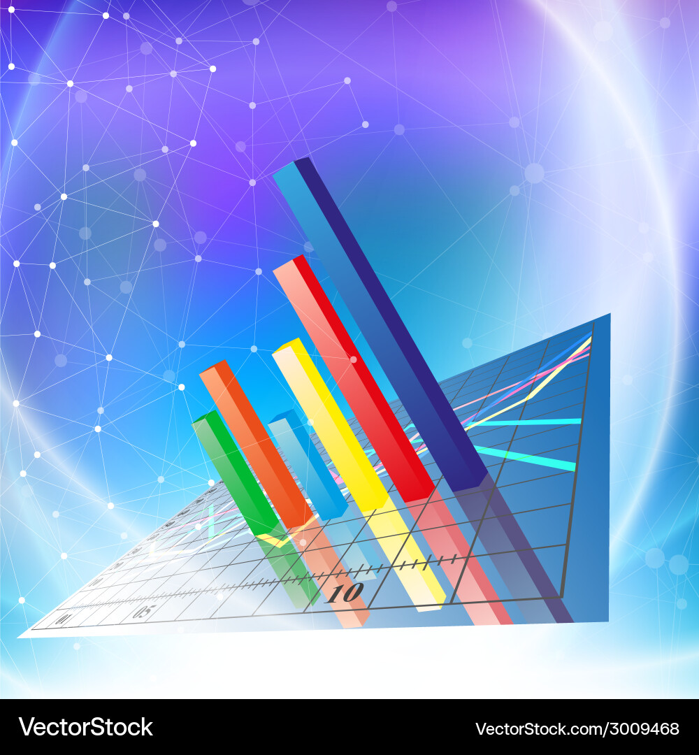 Progressive Bar Chart abstrakt Lizenzfreies Vektorbild