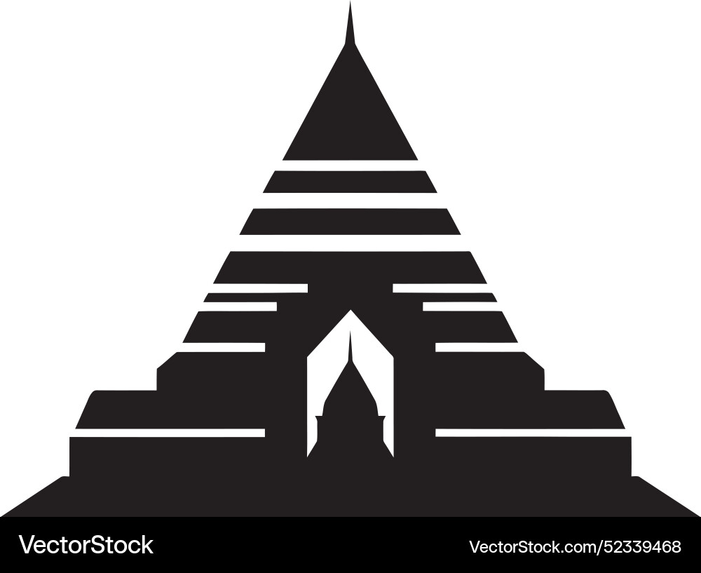Sacred shadows black temple packenigmatic Vector Image