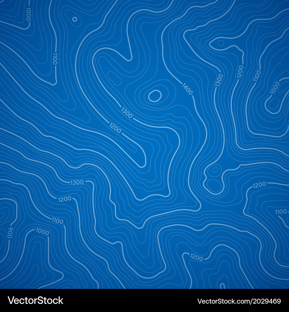 Blue topographic lines Royalty Free Vector Image