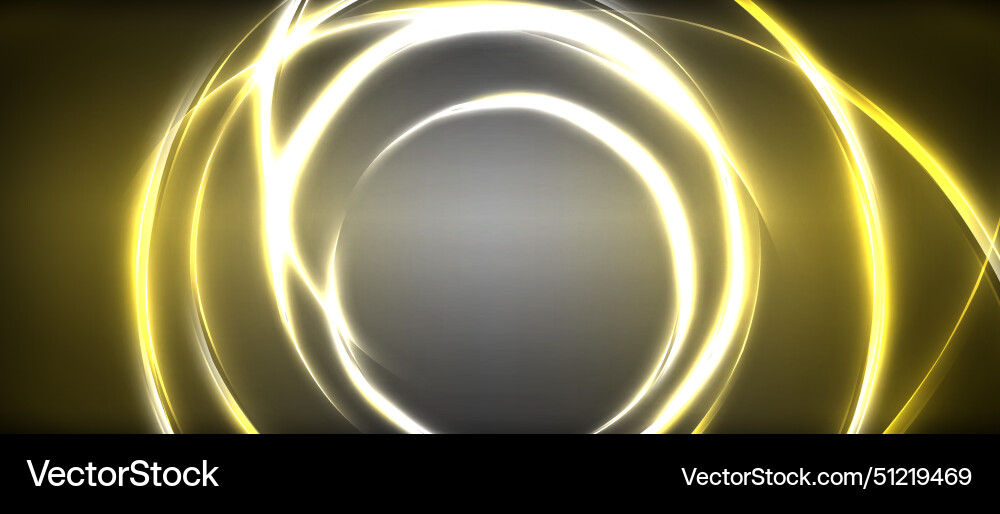 Camera lens creates a vibrant yellow circle Vector Image