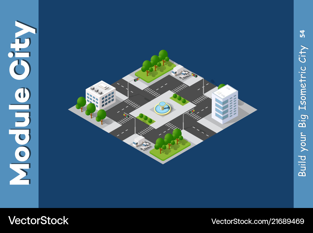 City streets intersection Royalty Free Vector Image