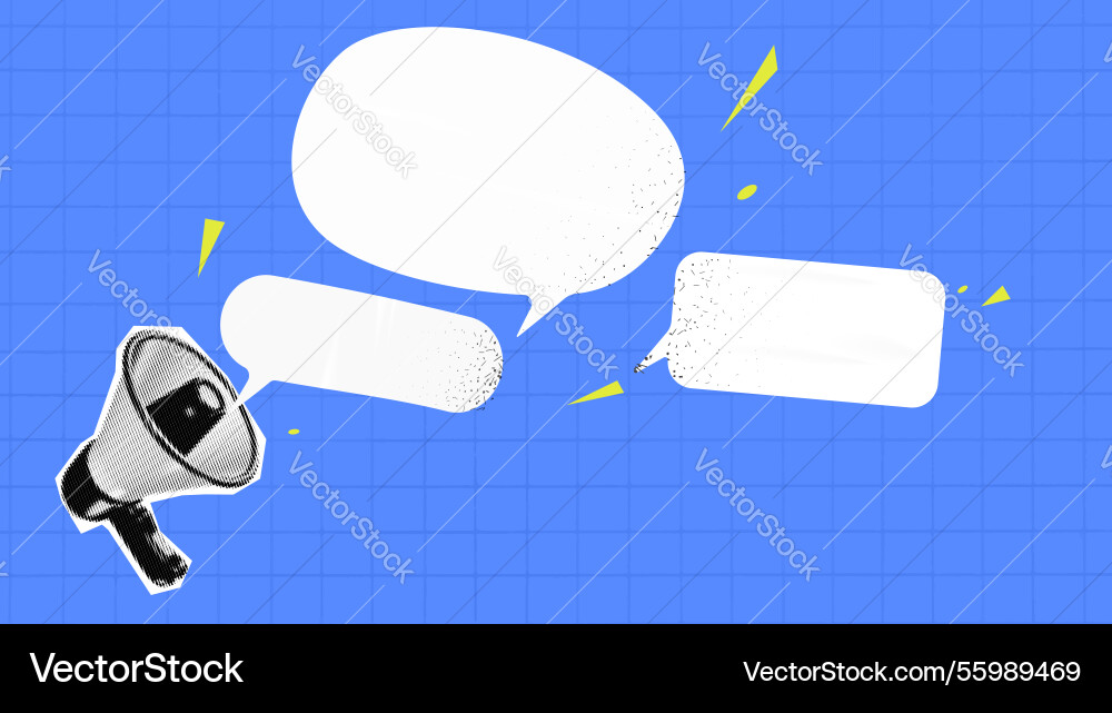 Contemporary punk y2k collage banner retro Vector Image
