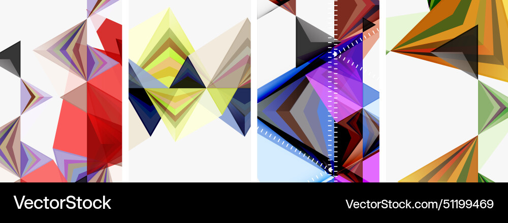 Creative arts with a pattern of four colored Vector Image