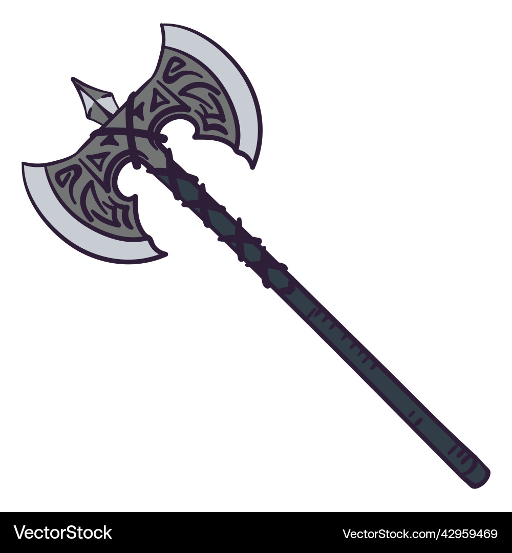 Double axe color stroke high quality Royalty Free Vector