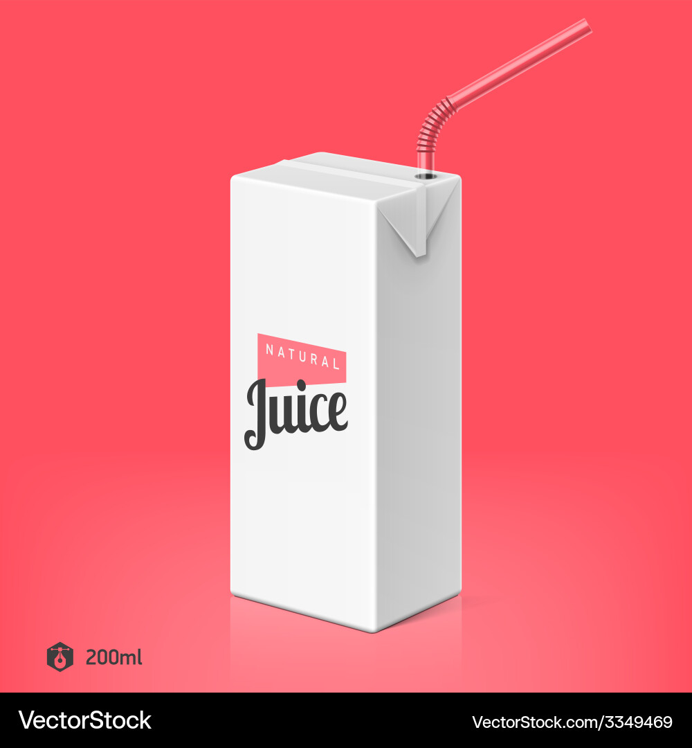 Juice Box Template Vector