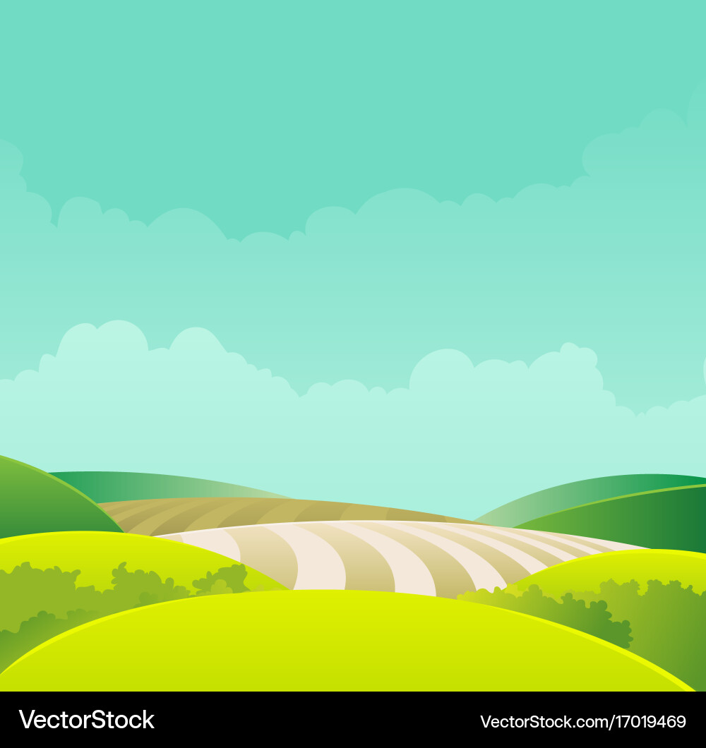Rural landscape Royalty Free Vector Image - VectorStock