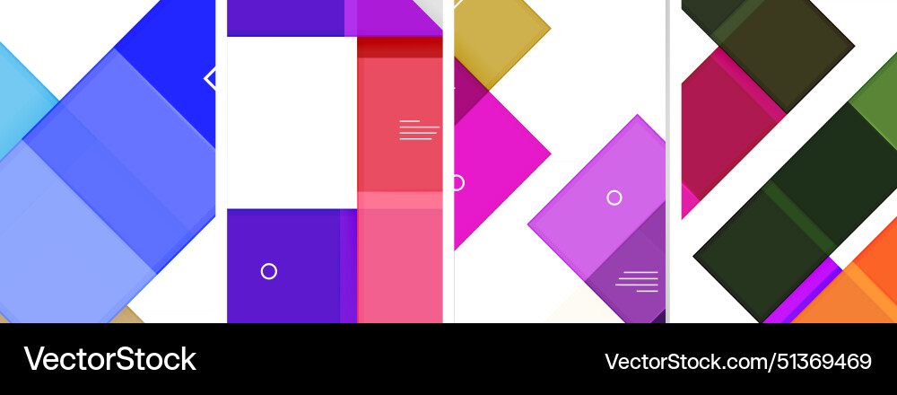 Square abstract poster set Royalty Free Vector Image