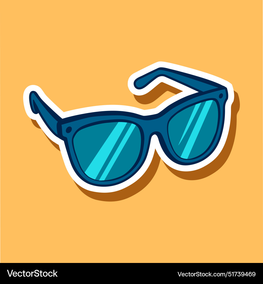 Sunglasses sticker Royalty Free Vector Image - VectorStock