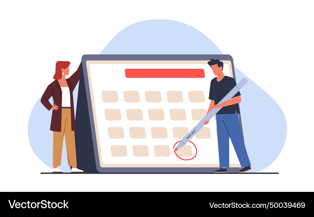 Time Management Calendar Planning Royalty Free Vector Image