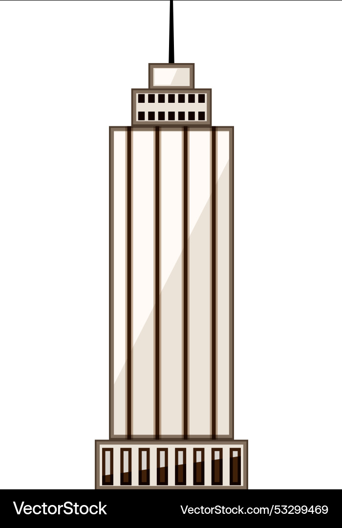 Tower skyscraper cartoon Royalty Free Vector Image