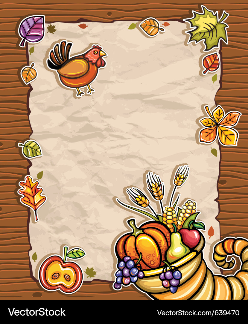 Autumn Harvest Background Royalty Free Vector Image