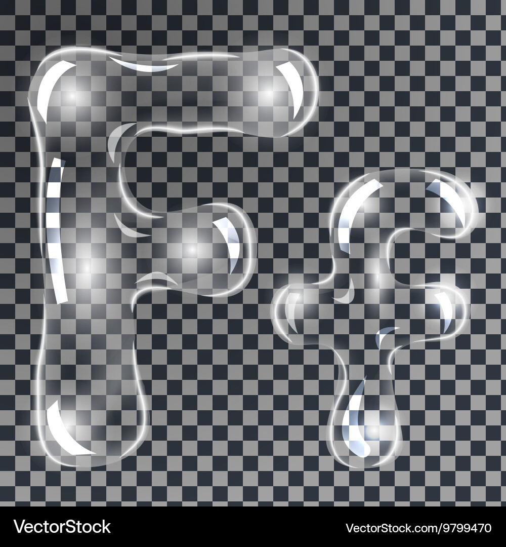 Bubbles letters f Royalty Free Vector Image - VectorStock