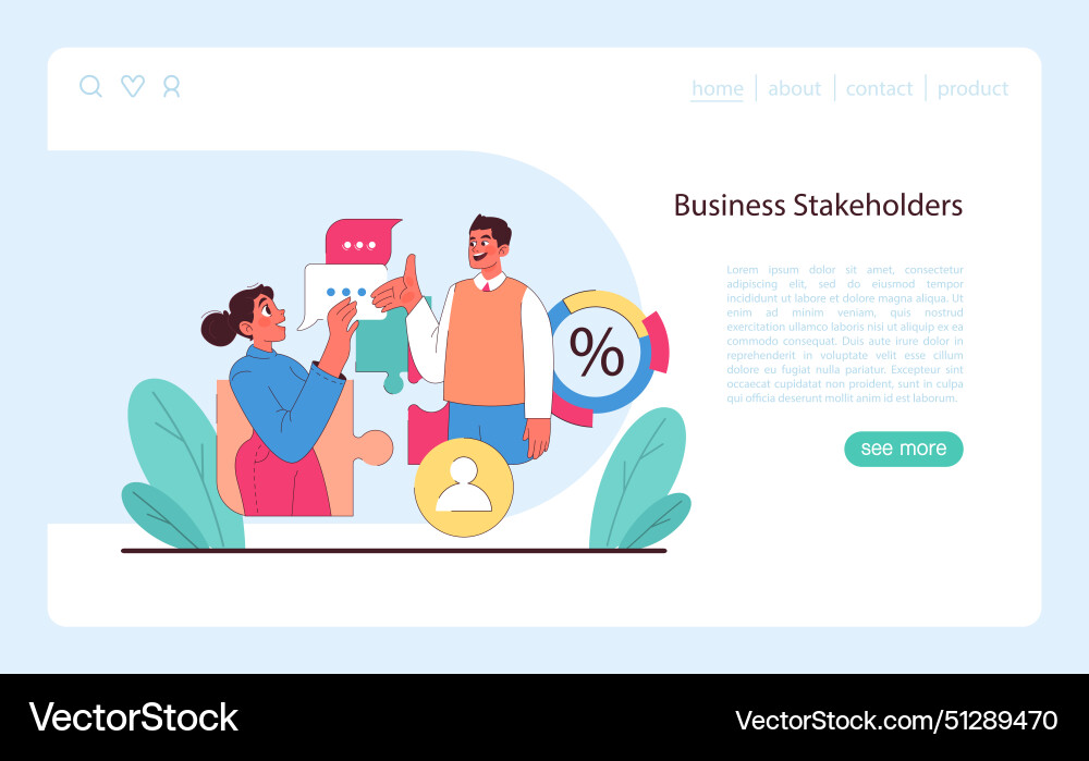 Business stakeholders concept a dynamic exchange Vector Image