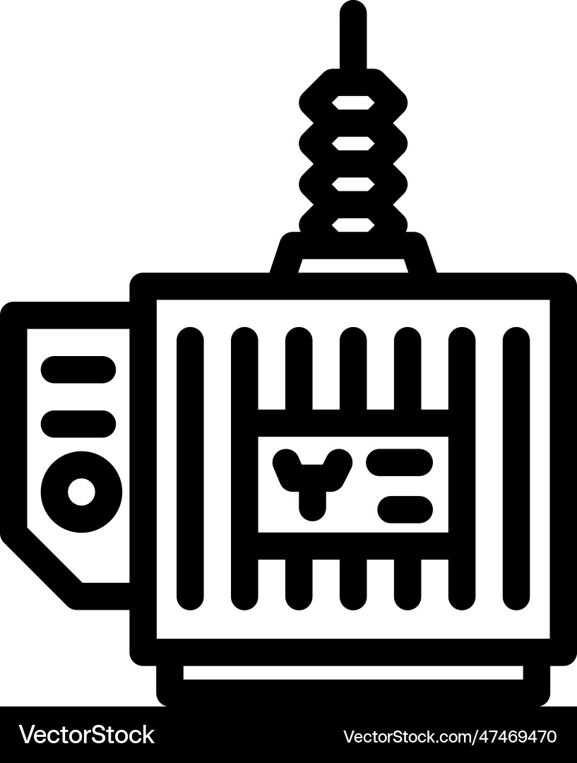 Electrical substation engineer line Royalty Free Vector