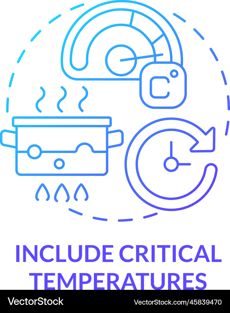 Include kritische Temperaturen blau Gradient Vektorbild