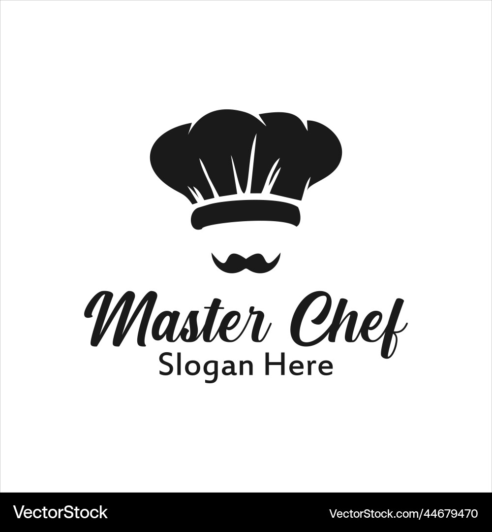 Master chef logo design template Royalty Free Vector Image