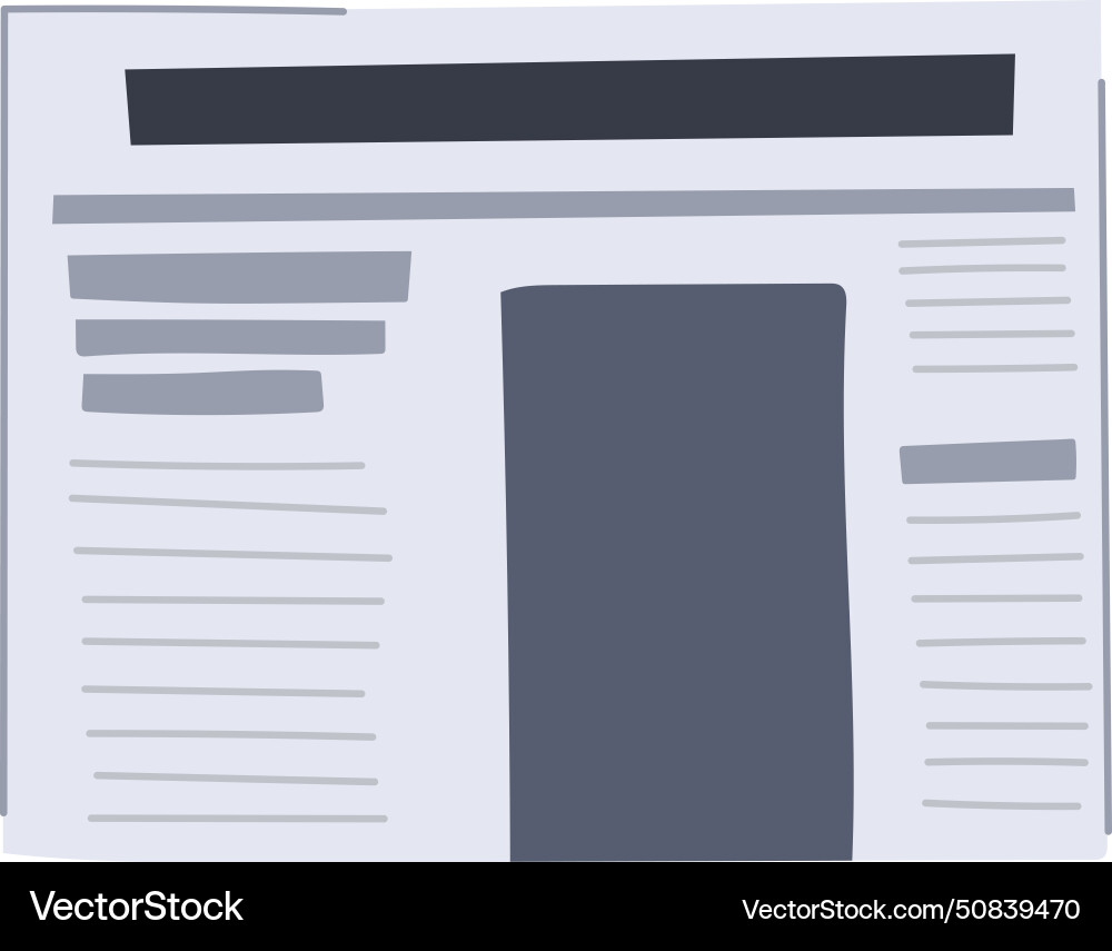 Page financial newspaper cartoon Royalty Free Vector Image