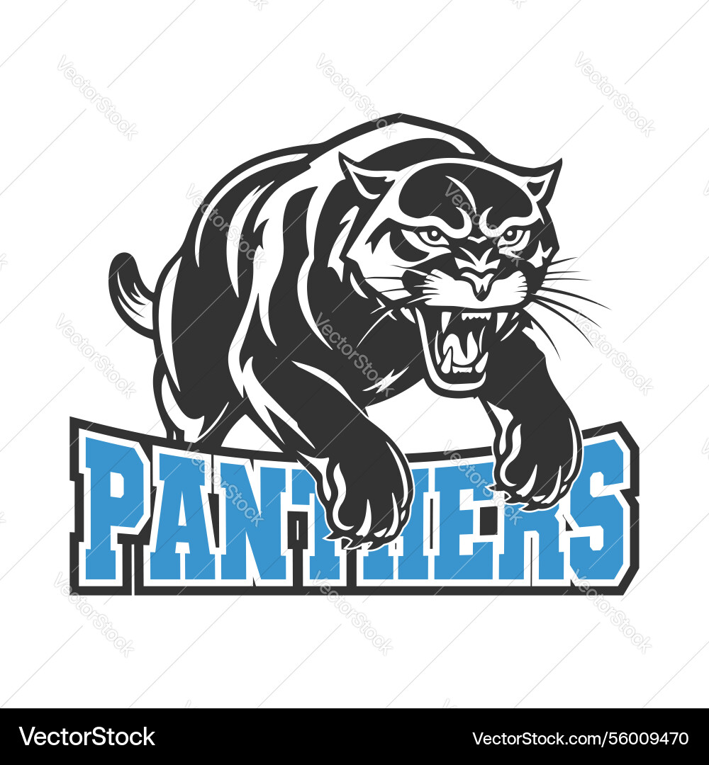 Panthers clip art design mascot Royalty Free Vector Image