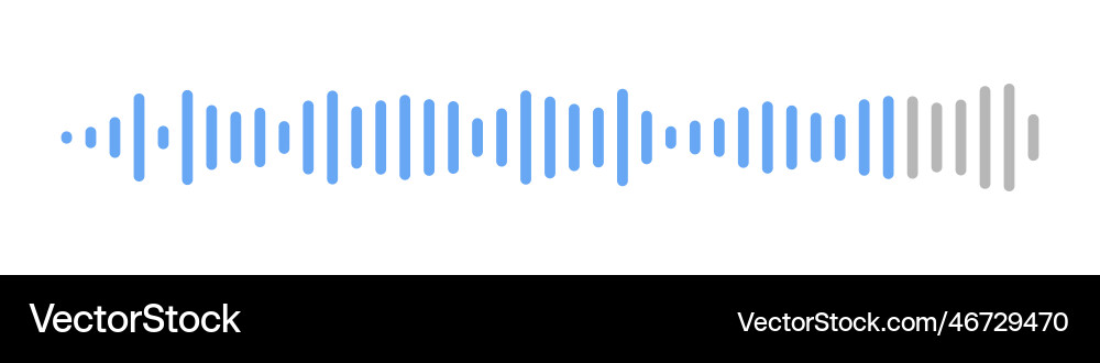 Sound waves message set voice audio messages Vector Image
