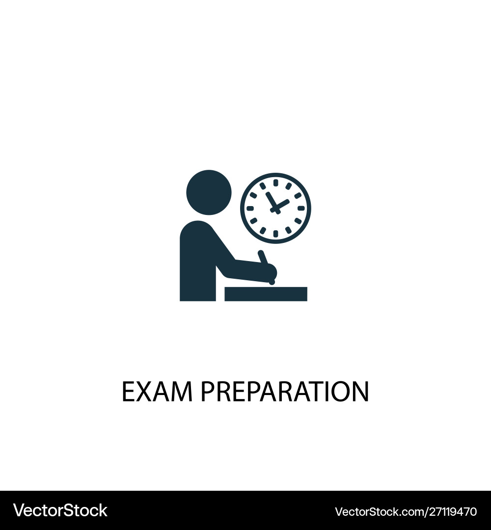 Study Preparation Icon Royalty Free Vector Image