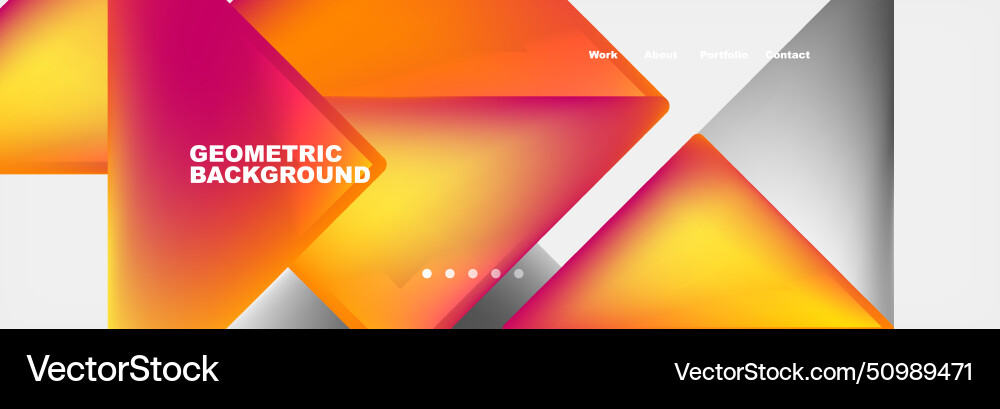 A colorful geometric background with triangles Vector Image