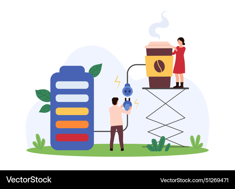 Boost energy with morning cup of coffee creative Vector Image