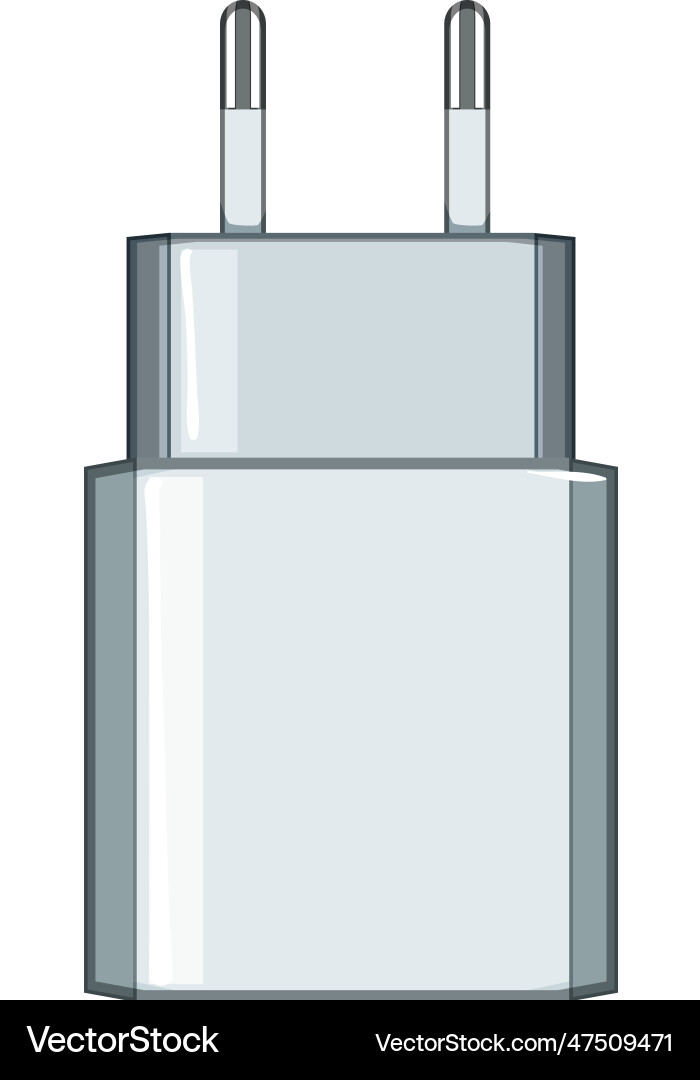 Cable power adapter cartoon Royalty Free Vector Image