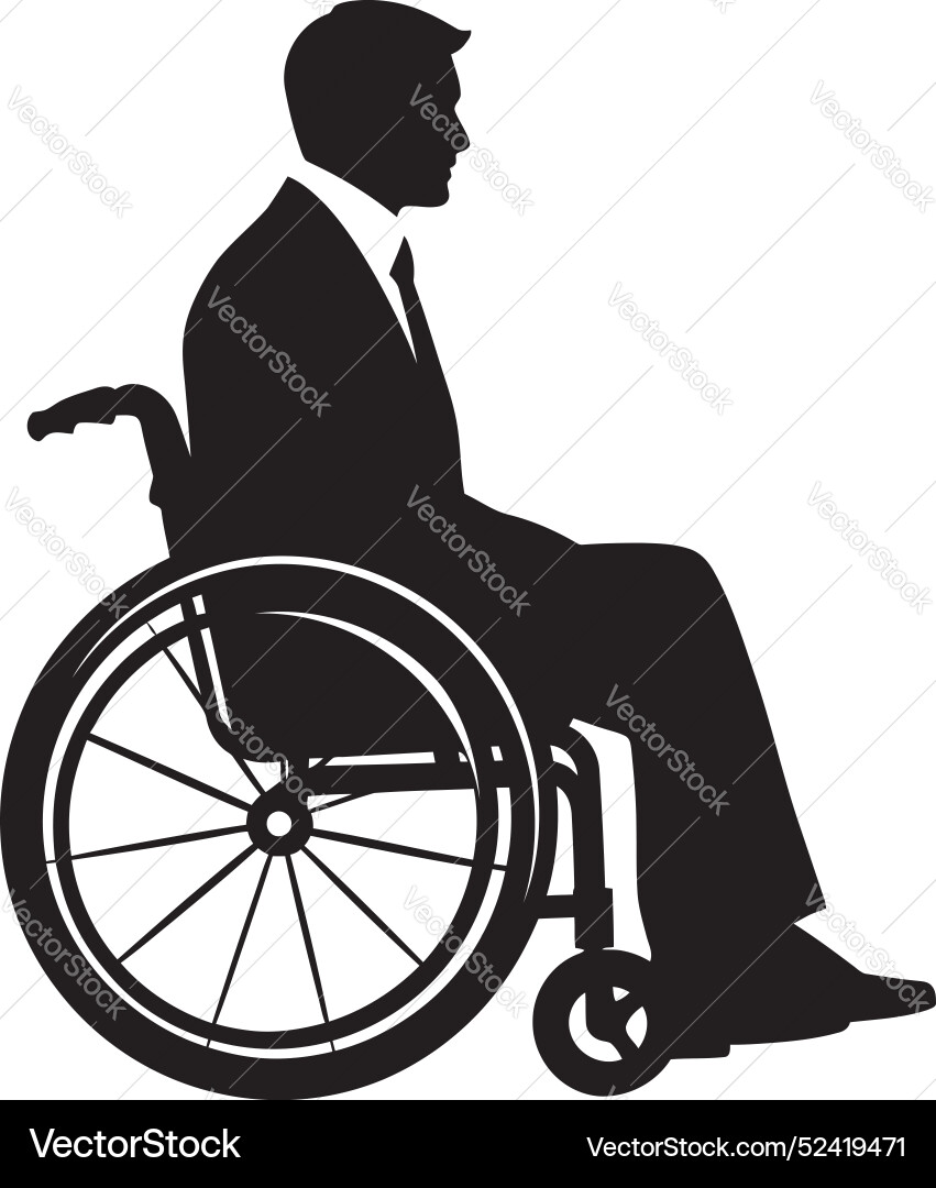 Inclusive mobility wheelchair logo accessible Vector Image