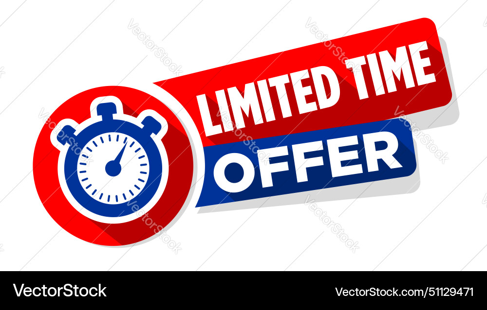 Limited time offer icon Royalty Free Vector Image