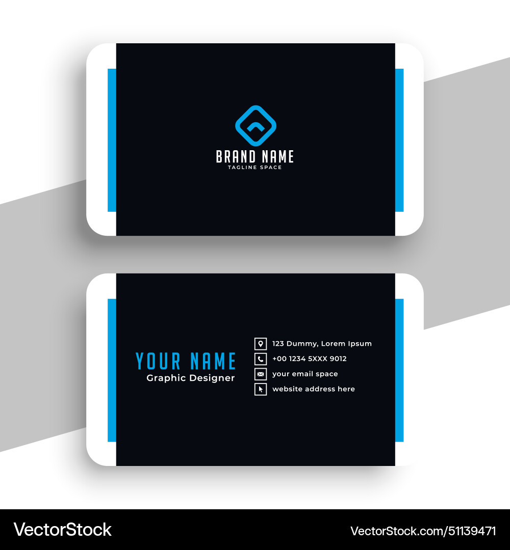 Modern corporate visiting card template Royalty Free Vector