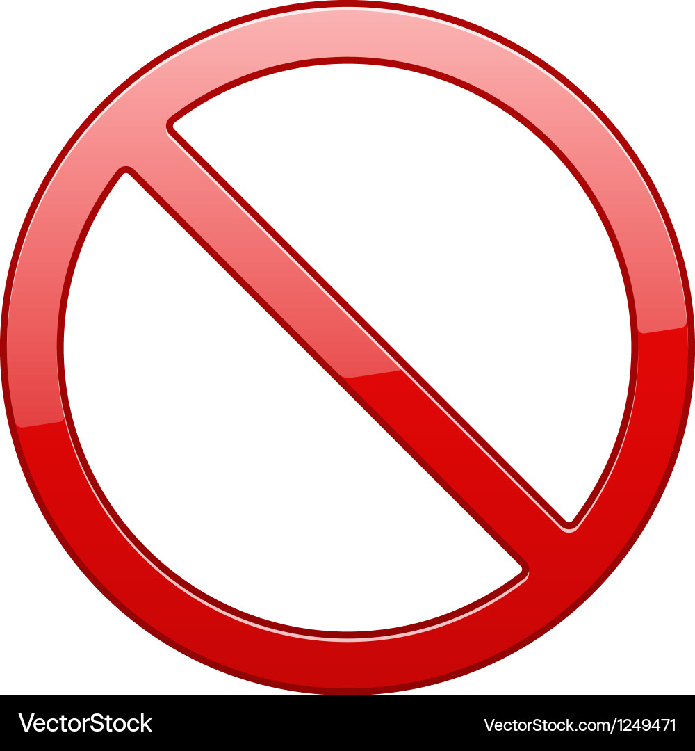 No sign Royalty Free Vector Image - VectorStock