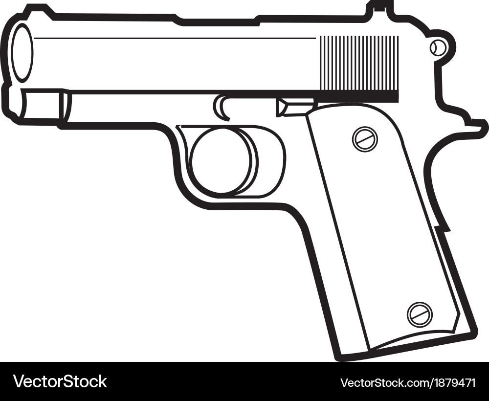 Pistol Royalty Free Vector Image - VectorStock