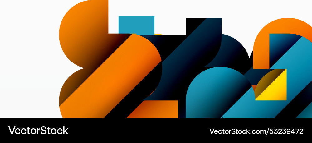 Abstract background colorful geometric curve Vector Image